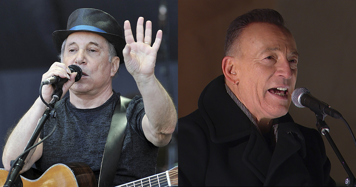 Paul Simon e Bruce Springsteen atuam no Central Park